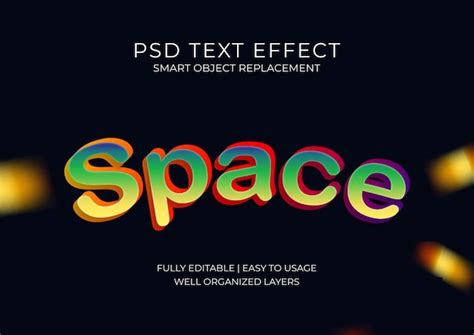 Premium Psd Psd Space Text Effect Editable
