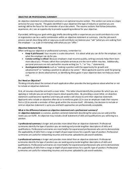 Examples Of Resume Summary