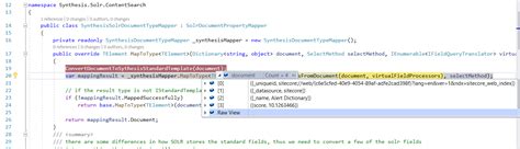 Synthesis Solr Search Not Returning Strongly Typed Implementations