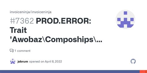 Proderror Trait Awobazcomposhipscompoships Not Found Exception