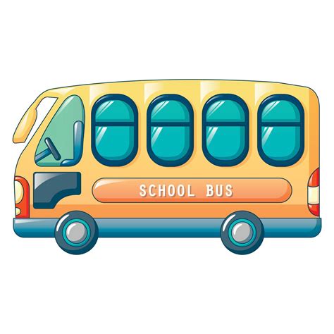 Small City School Bus Icon Cartoon Style 15043043 Vector Art At Vecteezy