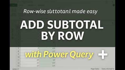 How To Add Subtotal Row In Power Query Printable Forms Free Online