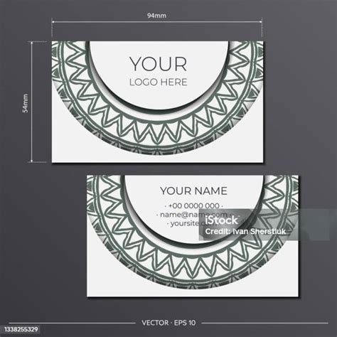 명함 세트 사이클라멘 식물과 매미와 현대적인 스타일의 빈티지 패턴 오래된 종이 스트립 및 얼룩 표준 크기를 준수합니다 0명에 대한 스톡 벡터 아트 및 기타 이미지 Istock