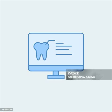 치과 환자 카드 Pc 2 컬러 라인 아이콘에 간단한 색된 요소 그림입니다 개요 기호 디자인 치과 세트에서 건강관리와 의술에 대한 스톡 벡터 아트 및 기타 이미지 Istock