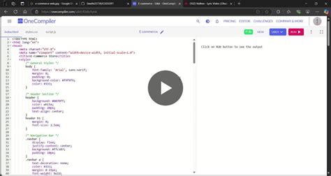 codsoftinternship ecommercedesign webdevelopmentjourney codsoft