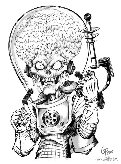 Mars Attacks Coloring Pages Coloring Pages