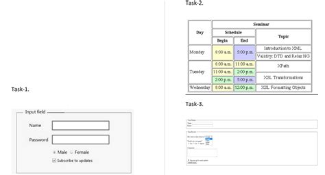 Solved Task 2 Seminar Day Monday Schedule Topic Begin End