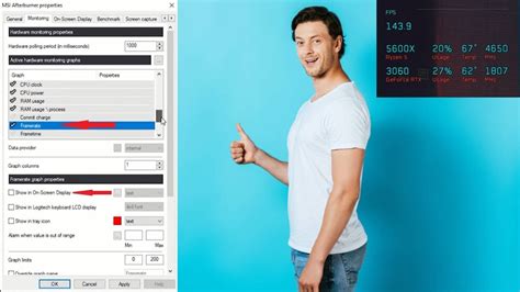 How To Display Fps Gpu Cpu Usage In Games After Burner Youtube