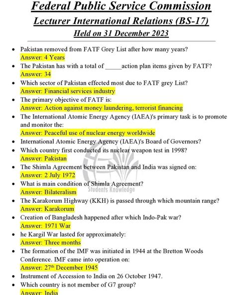 Todays Fpsc Lecturer International Css Pms With Raza