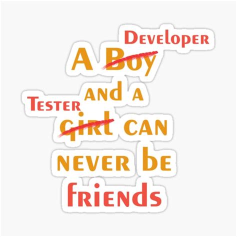 Programming Tester And Developer Relation Sticker By Wanc Designs Redbubble