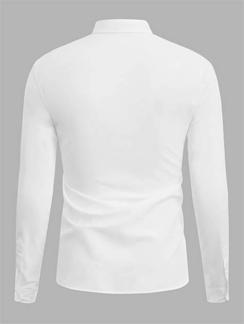 Manfinity Modomio Mens Loose Fit Solid Color Button Up Shirt With Tie Shein Uk