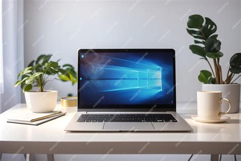 Premium Ai Image Mockup Balnk Screen Laptop Computer And Gadget On