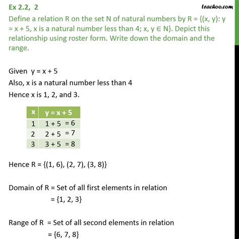 Ex 22 2 Define Relation R On Set N Of Natural Numbers