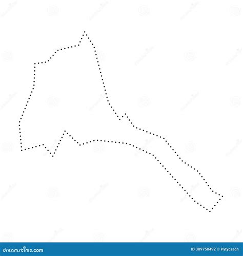 Eritrea Dotted Outline Vector Map Stock Vector Illustration Of Contour Thick 309750492