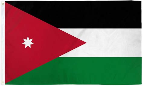 Jordan 3x5ft Flag Of Jordan Jordanian Flag 3x5 House Flag 100d Fabric