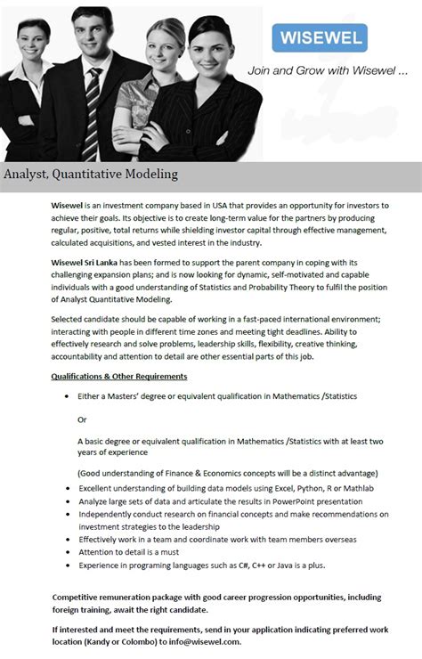 Analyst Quantitative Modeling