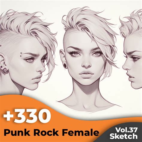 Artstation 330 Punk Rock Female Sketch Reference 4k