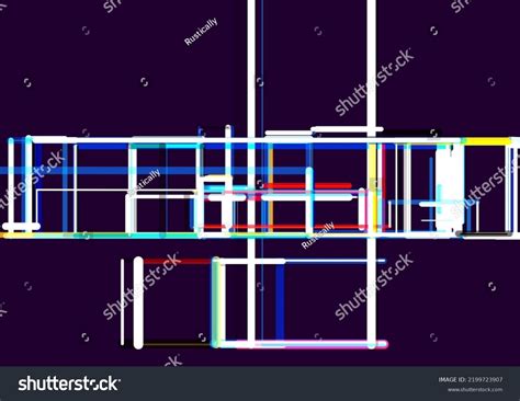Digital Architecture Metaverse Virtual Reality Cyber Stock Illustration