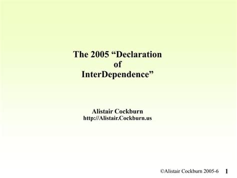 The Declaration Of Interdependence Doi 060ppt