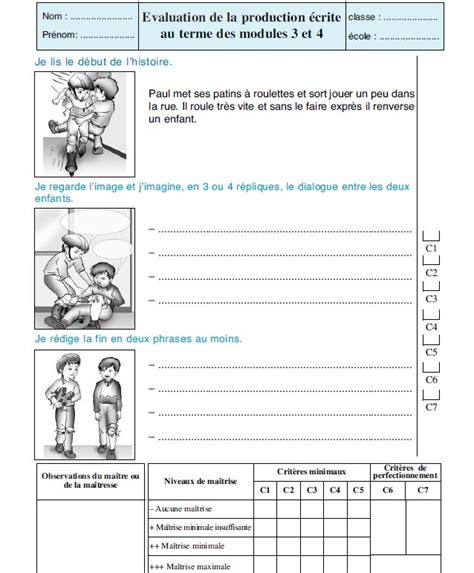 Évaluation N2 Module 3module 4 5ème Année Le Français Du Primaire