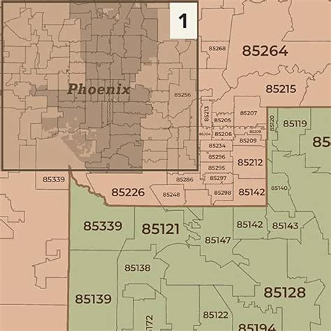 Phoenix Arizona Zip Code Map Free United States Map