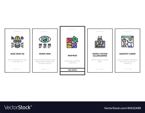 Solution Business Problem Task Onboarding Icons Vector Image