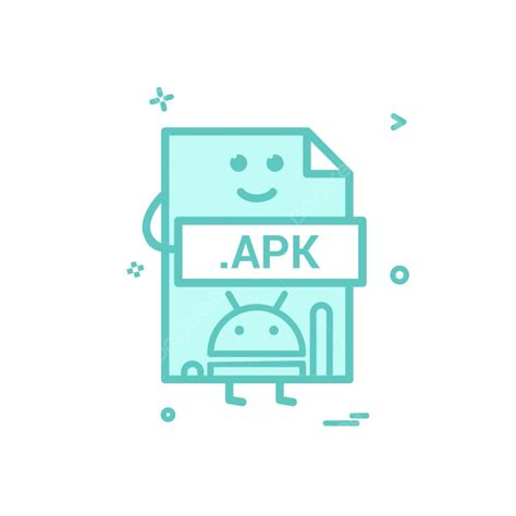 Computer Apk File Format Type Icon Vector Design Extension Sign