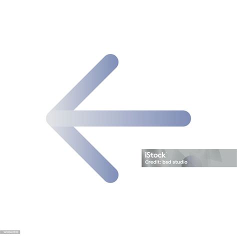 Leftwards Arrow Flat Gradient Color Ui Icon Stock Illustration Download Image Now