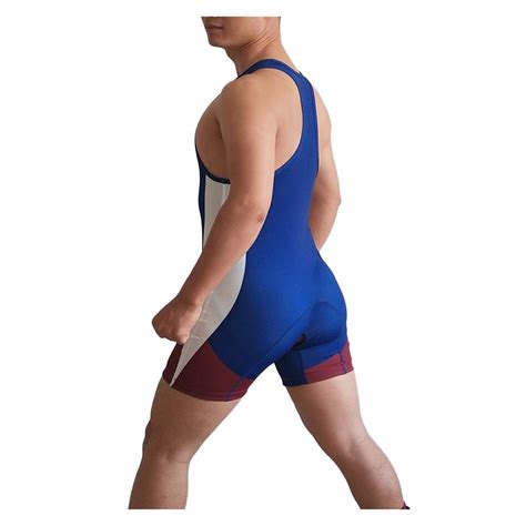 Buy Ruguo Workout Wrestling Singlet Jumpsuitmen Leotard Open Zipper