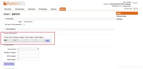 Rabbitmq学习七——权限管理rabbitmq 消费者账号一般使用什么权限 Csdn博客
