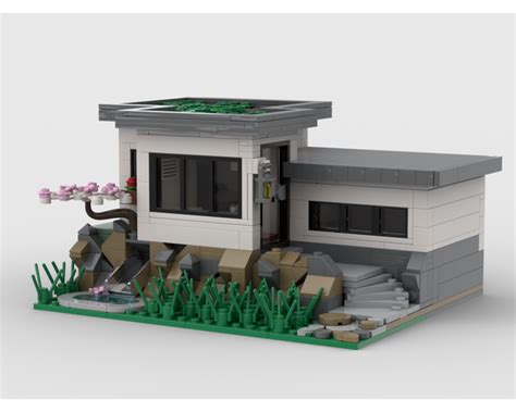 Lego Moc Hillside House By Plan Rebrickable Build With Lego