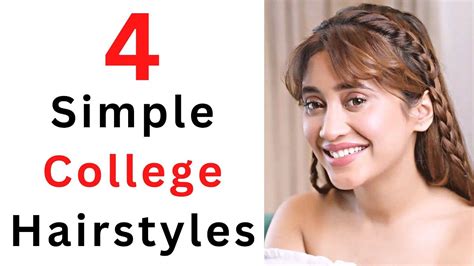4 Simple And Easy Hairstyles For College Girls Open Hair Hairstyles