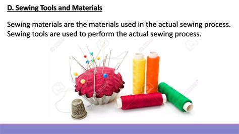 Sewing Tools And Materials Pptx