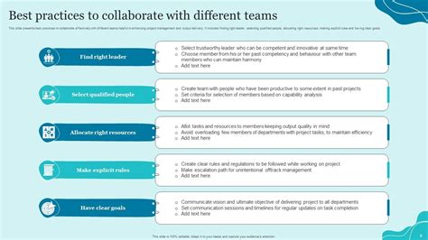 Collaborate With Different Teams Powerpoint Ppt Template Bundles Ppt Sample