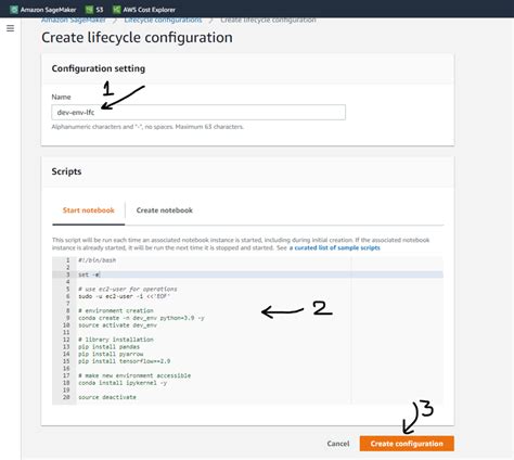 sagemaker lifecycle configurations for custom environment dev community