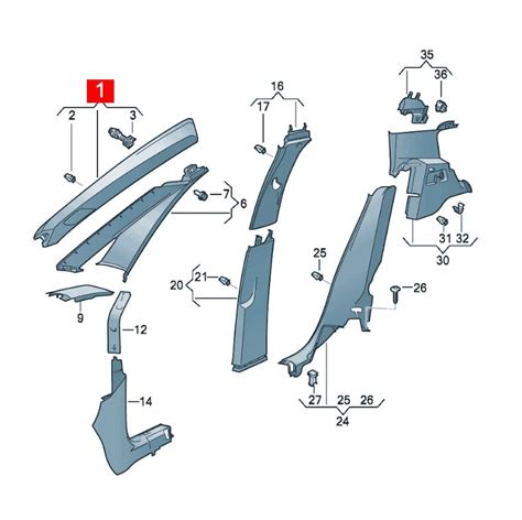 10d 867 233 A10d 867 234 A柱饰板立柱饰板适用于上汽大众id 3 上海遥境汽配有限公司