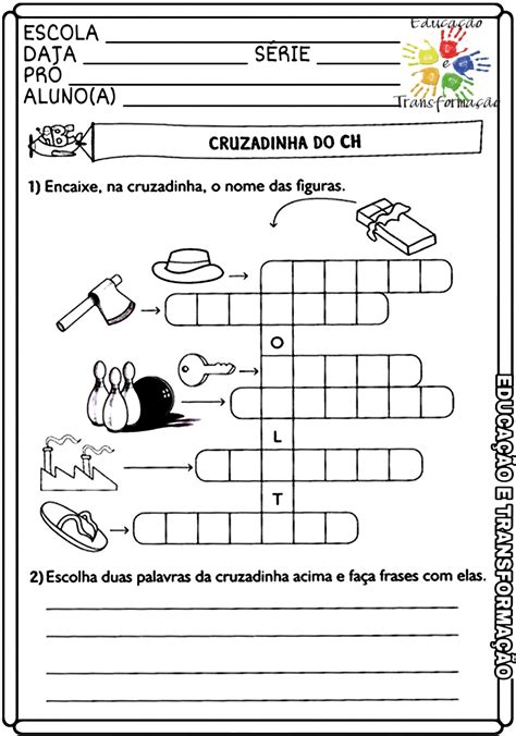 Atividades Com Ch Nh Lh Braincp