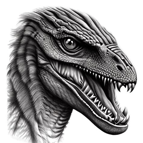 Tekening Van Jurassic Park Velociraptor Draaiende Velociraptor