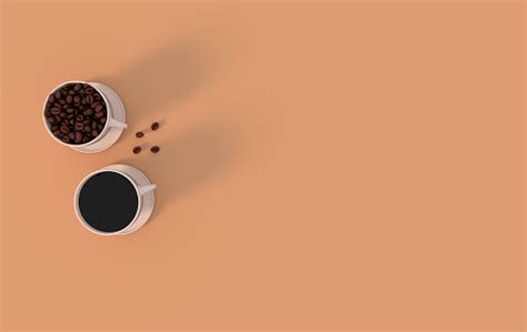 커피 한 잔과 사실적인 커피 콩 3d 렌더링 배경 커피 콩의 질량을 닫습니다 갈색에 대한 스톡 사진 및 기타 이미지 갈색 검은색 곡초류 Istock