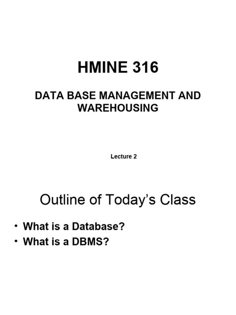 Lecture 2 Database Management Pdf Databases Relational Database