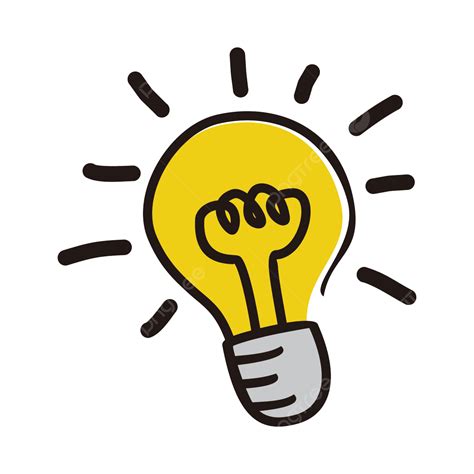 손으로 그린 귀여운 노란색 전구 아이디어 손으로 그린 귀엽다 전구 아이디어 Png 일러스트 및 벡터 에 대한 무료 다운로드 Pngtree