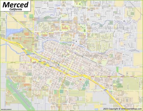 Merced Travel Guide For Tourist Map Of Merced