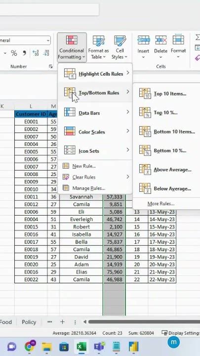 How To Highlight Top 10 Numbers In Excel Learn Excel In 1 Min Shorts Excel Learnnow Youtube