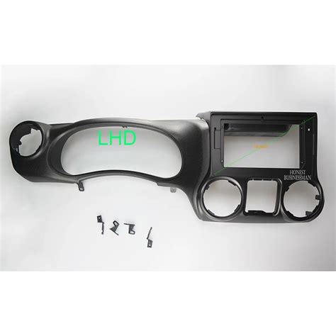 Fasxia 자동차 오디오 프레임 자동차 라디오 Gps 네비게이션 Fascia 패널 지프 랭글러 루비콘 2015 2017 에 적합 101 인치파시아스