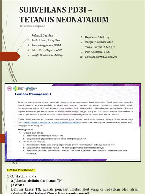 Rencana Tindak Lanjut Penanggulangan Klb Tetanus Neonatorum Pdf