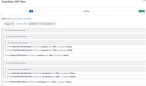 Solved Adding Multiple Conditions To Issue Transition In
