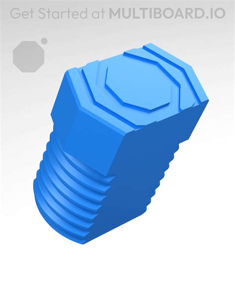 20 Mm Big Thread Plain Head T Bolt 3d Model By Multiboard On Thangs