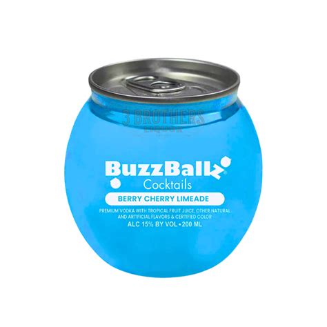 Buzzballz Berry Cherry Limeade Blue Buzzball Cocktails 200ml 3brothersliquor