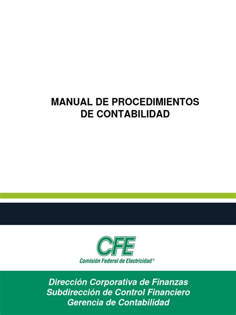 Manual De Procedimientos De Contabilidad Pdf Industrias De Servicio