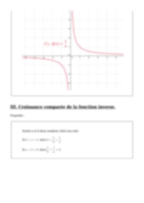 Solution Fonction Inverse Cours De Maths En 2de A Telecharger En Pdf